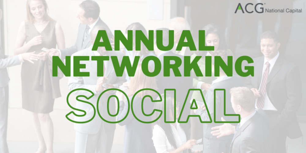 ACG Annual Chapter Networking Reception | ACG National Capital